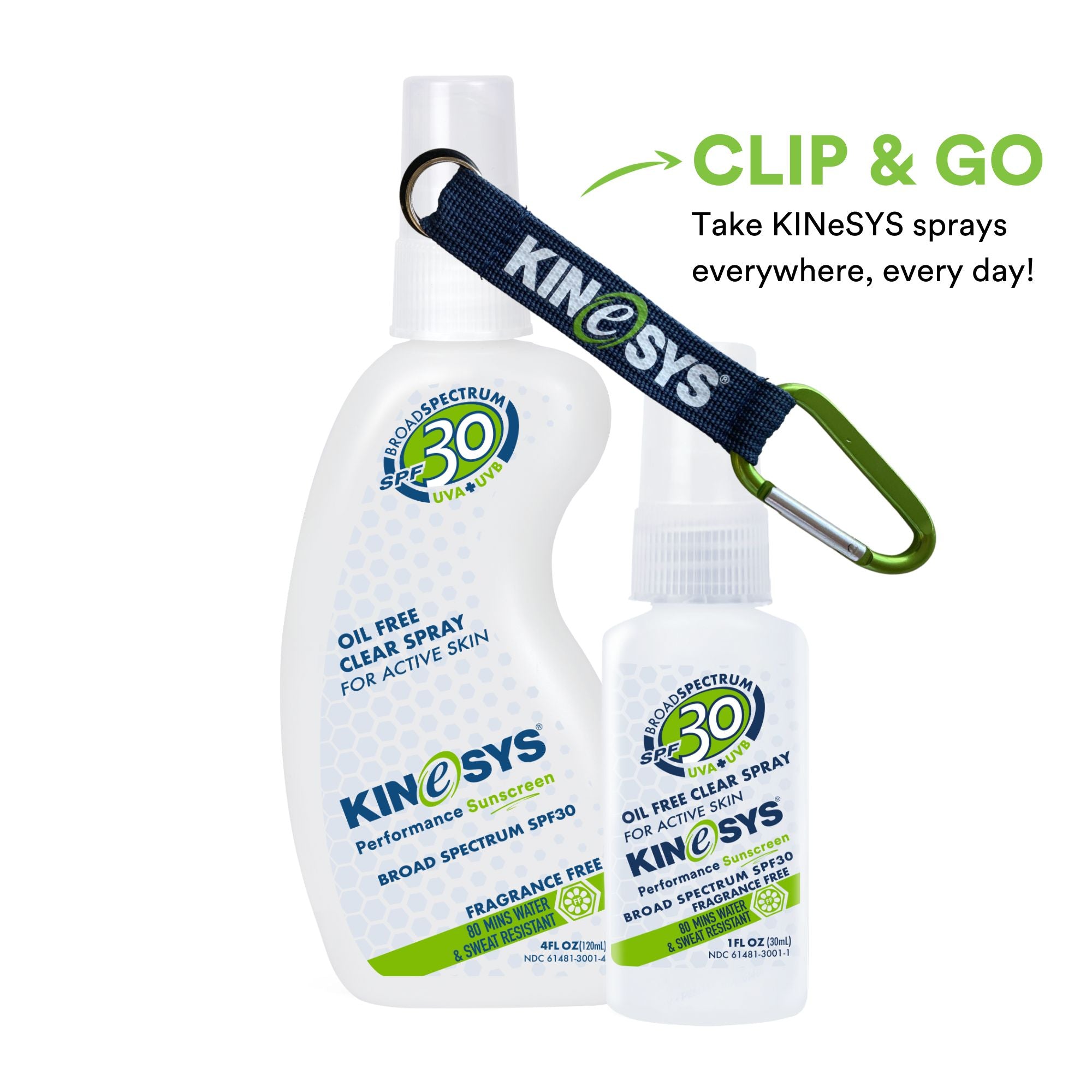 SPF 30 Fragrance Free KINeSYS Spray Sunscreen Combo Bundle – KINeSYS ...