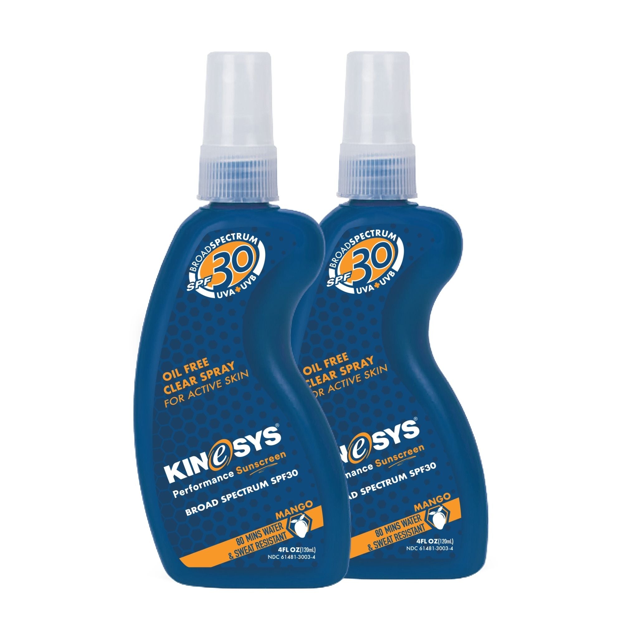 SPF 30 Mango KINeSYS Spray Sunscreen 4oz - 2 Pack Value Bundle ...